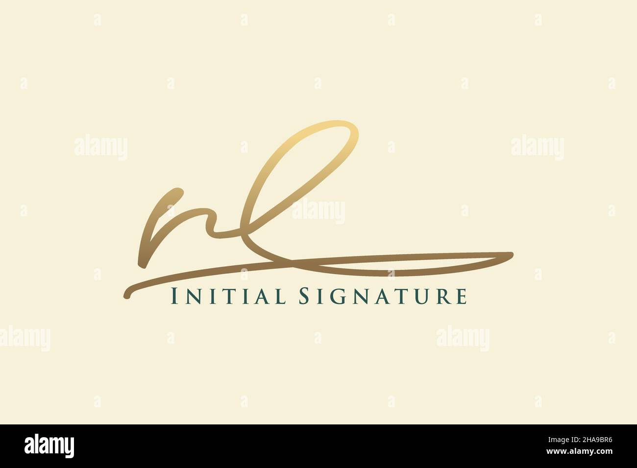 RL Letter Signature Logo Template elegant design logo. Hand drawn ...