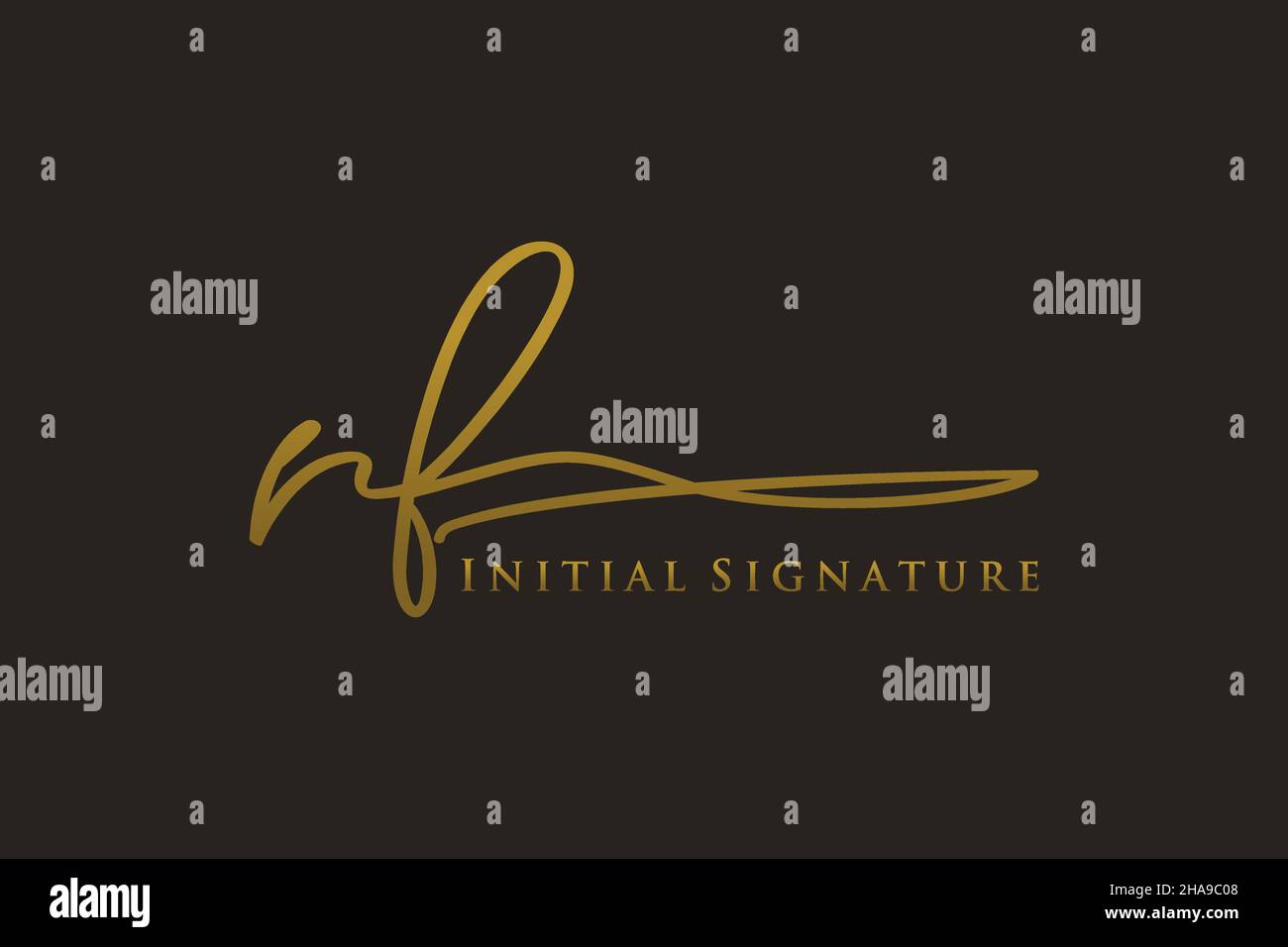 RF Letter Signature Logo Template elegant design logo. Hand drawn ...