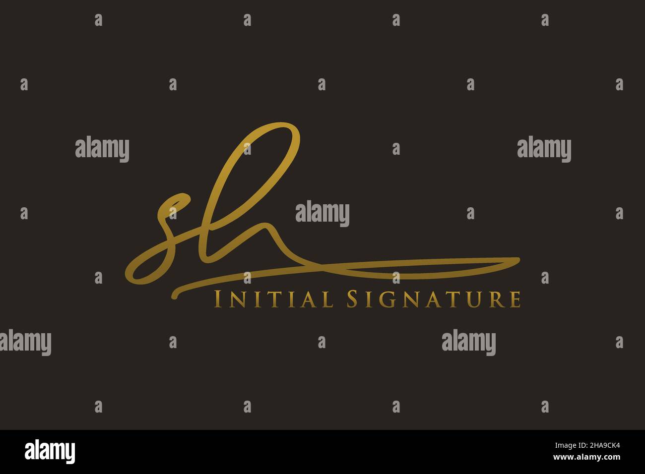 SH Letter Signature Logo Template elegant design logo. Hand drawn ...