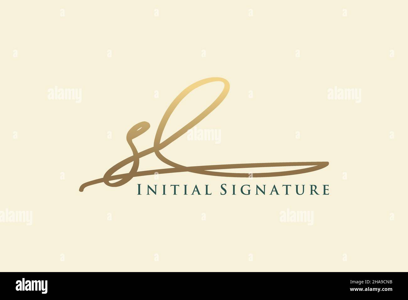 SL Letter Signature Logo Template elegant design logo. Hand drawn ...
