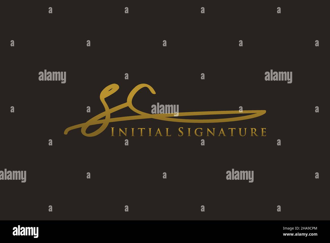SC Letter Signature Logo Template elegant design logo. Hand drawn ...