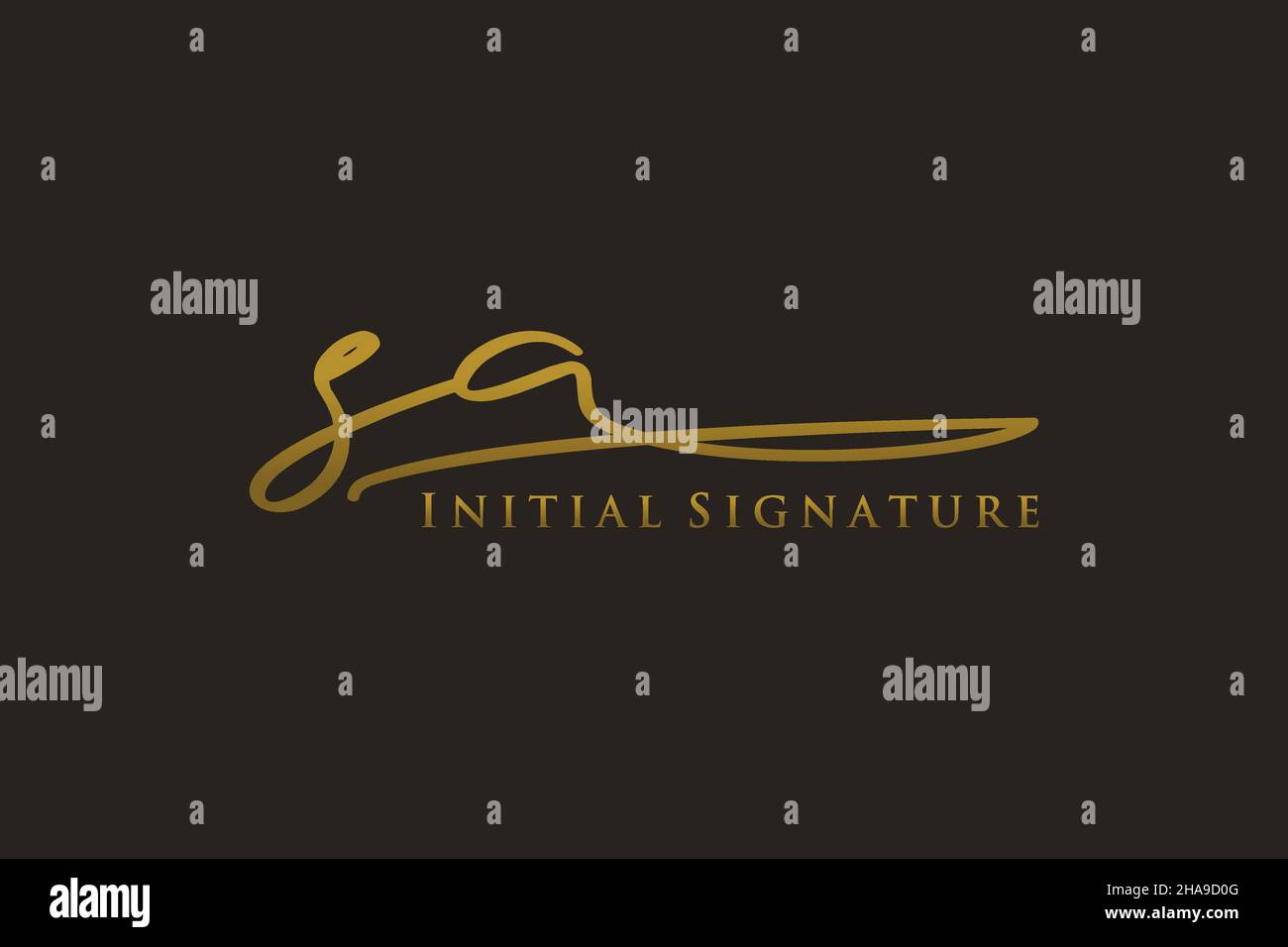 SA Letter Signature Logo Template elegant design logo. Hand drawn ...