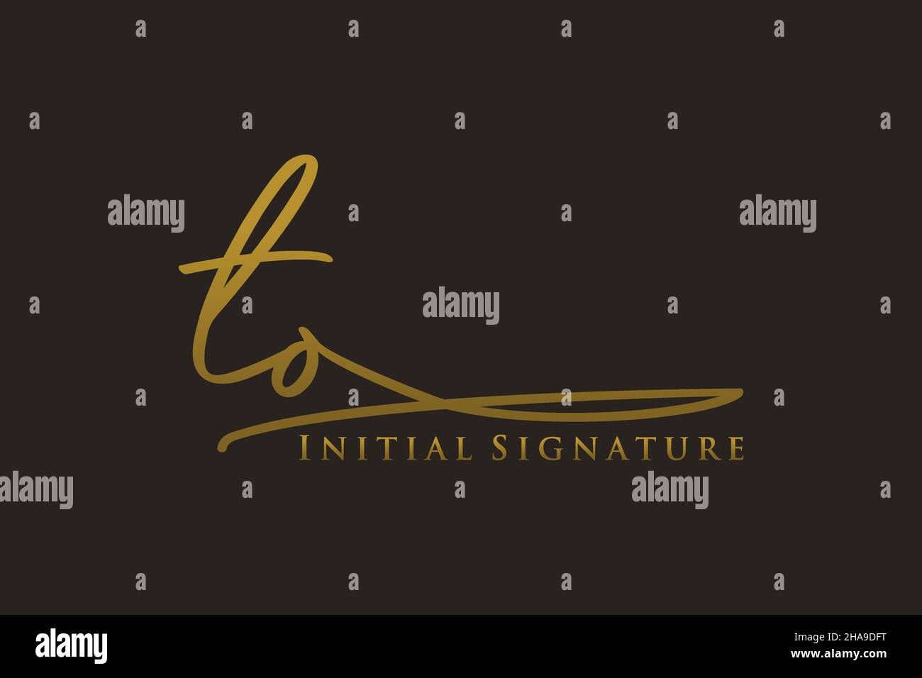 TO Letter Signature Logo Template elegant design logo. Hand drawn ...