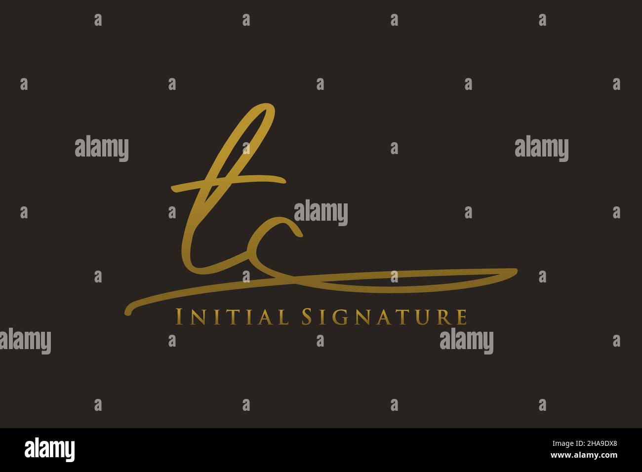 TC Letter Signature Logo Template elegant design logo. Hand drawn ...
