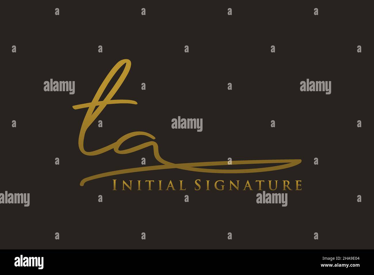 TA Letter Signature Logo Template elegant design logo. Hand drawn ...