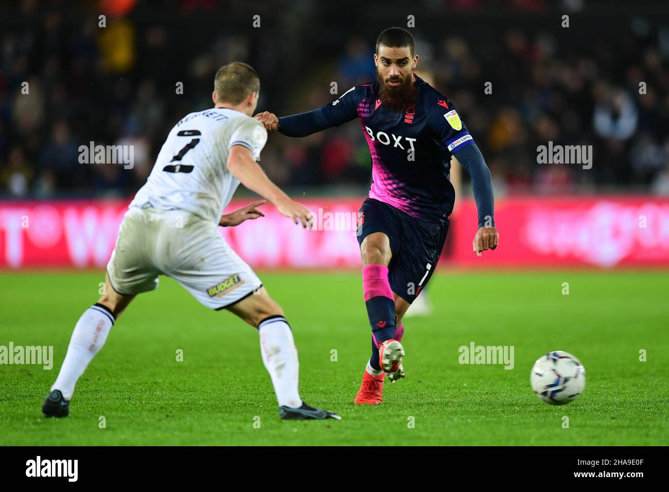 Lewis Grabban #7 of Nottingham Forest in action during the game Stock ...