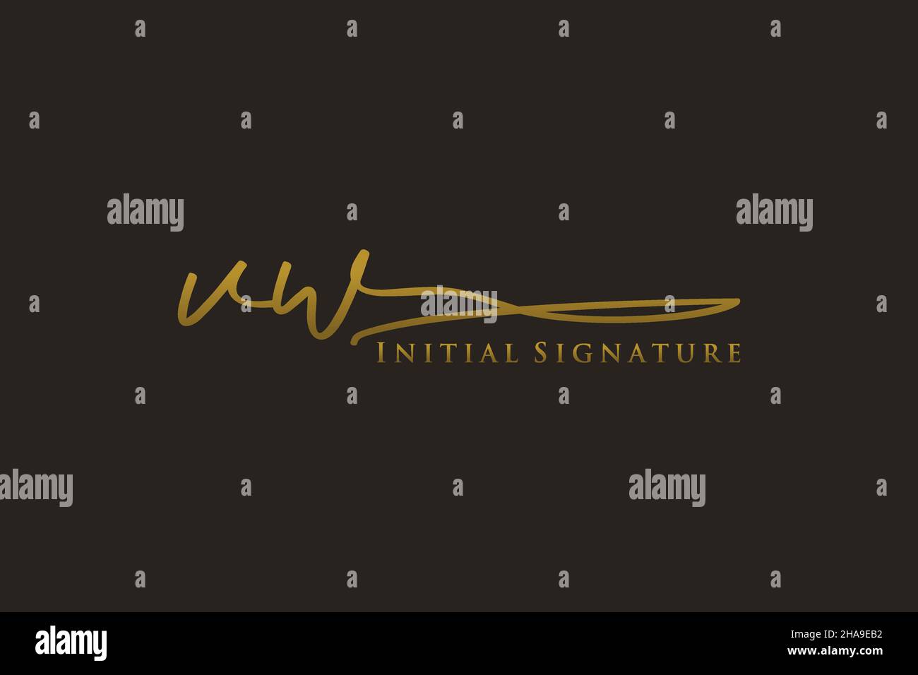 VW Letter Signature Logo Template elegant design logo. Hand drawn ...