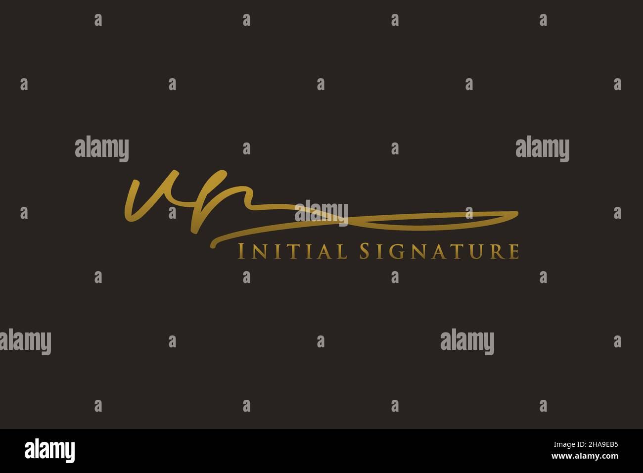 VR Letter Signature Logo Template elegant design logo. Hand drawn ...