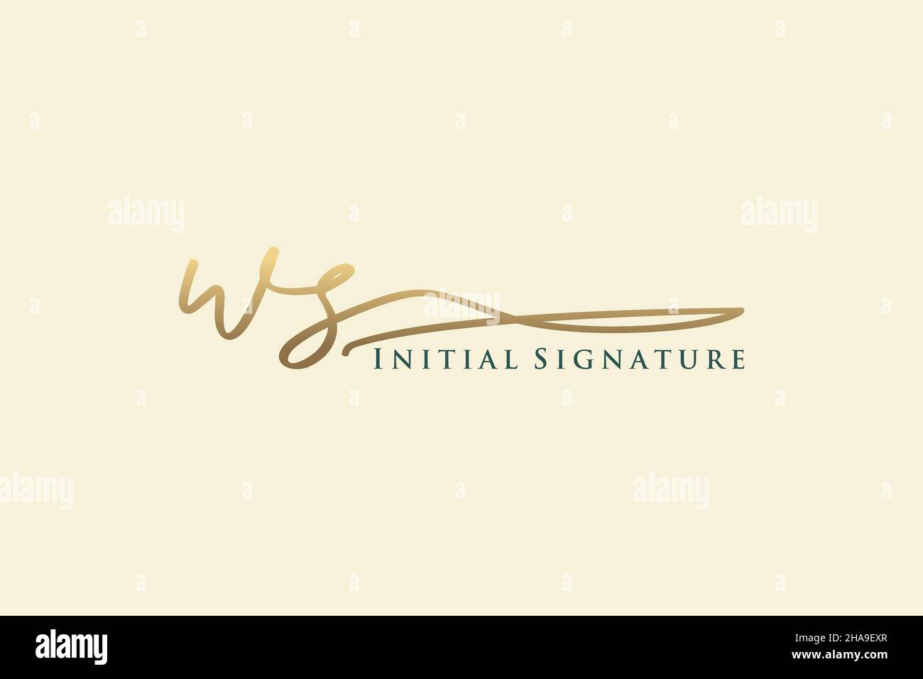 WS Letter Signature Logo Template elegant design logo. Hand drawn ...