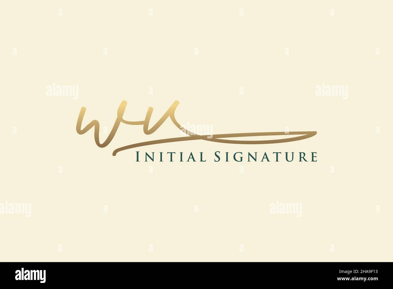 WV Letter Signature Logo Template elegant design logo. Hand drawn ...