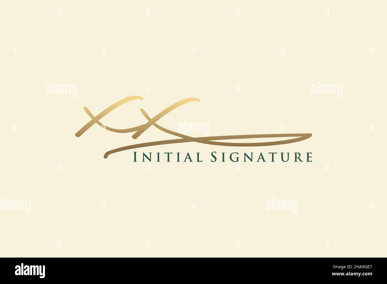 XX Letter Signature Logo Template elegant design logo. Hand drawn ...