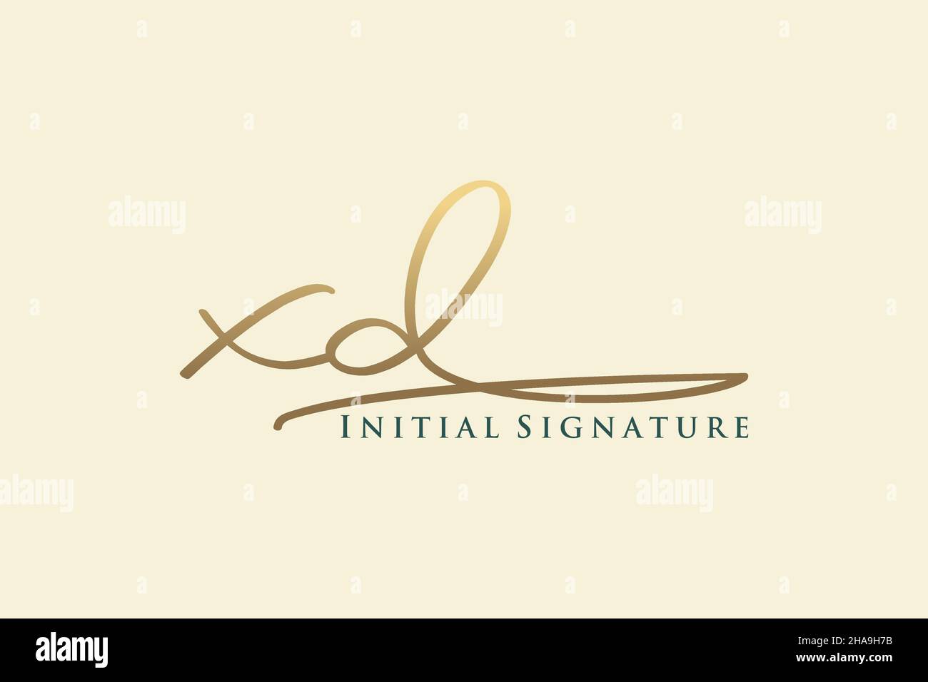 XD Letter Signature Logo Template elegant design logo. Hand drawn ...