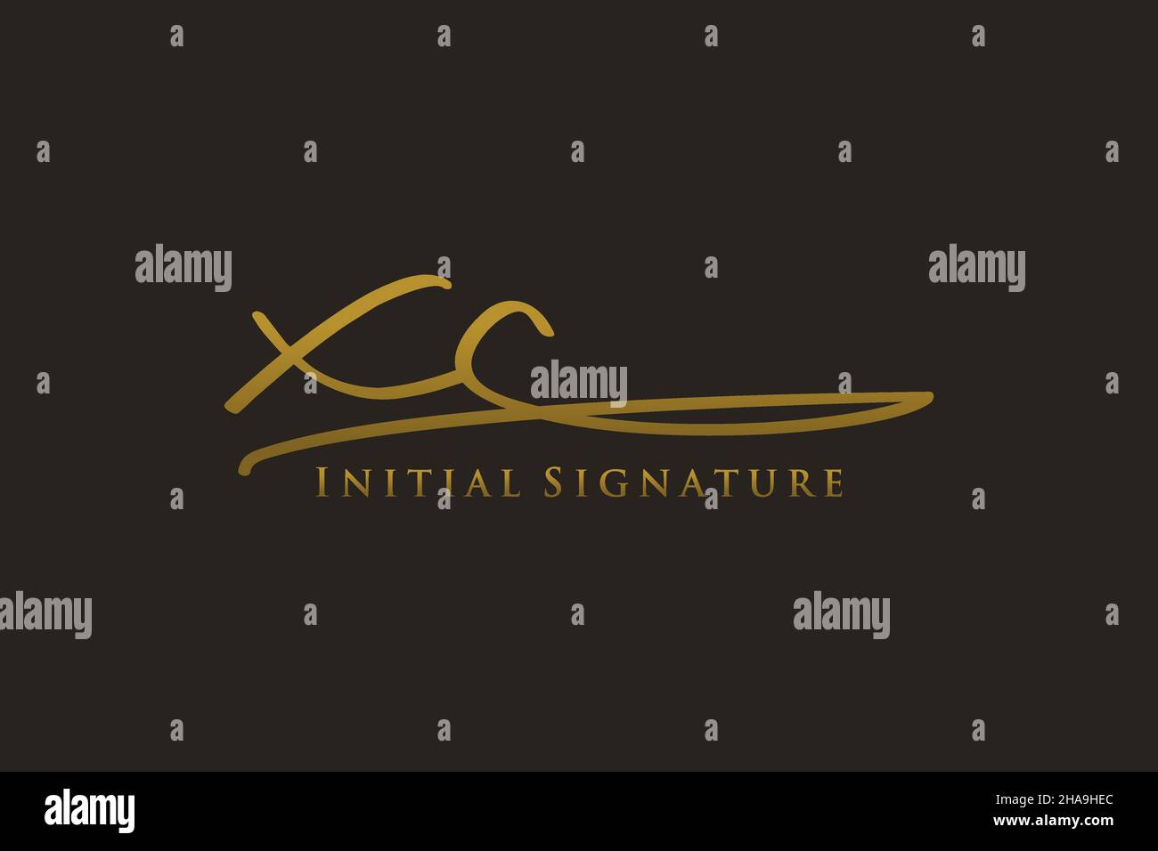 XC Letter Signature Logo Template elegant design logo. Hand drawn ...