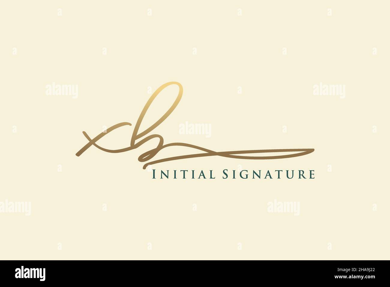 XB Letter Signature Logo Template elegant design logo. Hand drawn ...