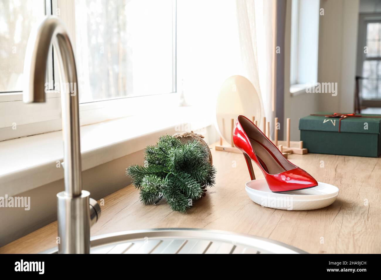 Messy kitchen after Christmas party Stock Photo - Alamy