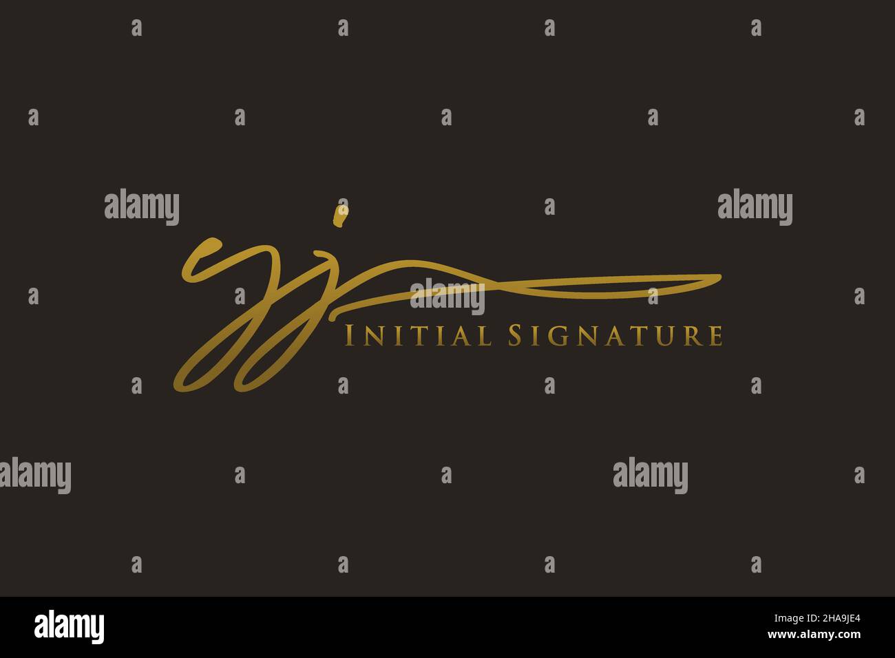 YJ Letter Signature Logo Template elegant design logo. Hand drawn ...