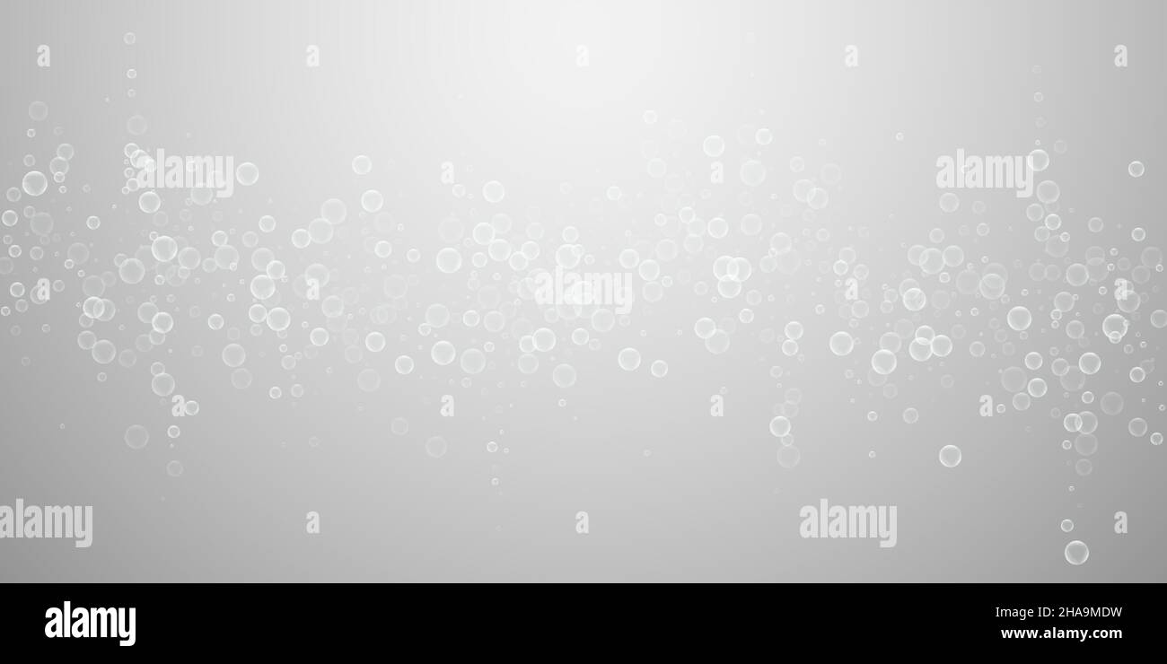 Soap bubbles abstract background. Blowing bubbles on light grey ...