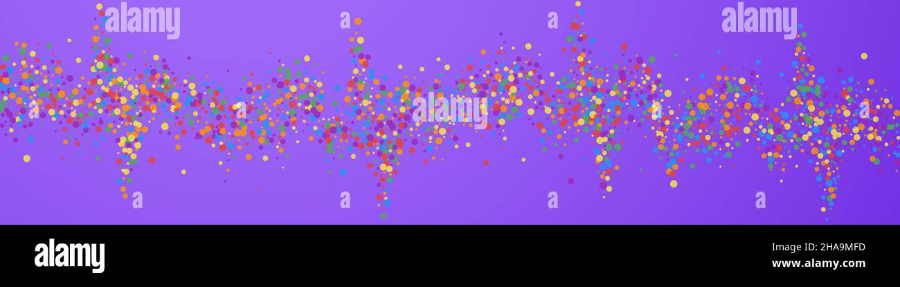 Festive great confetti. Celebration stars. Joyous confetti on violet ...