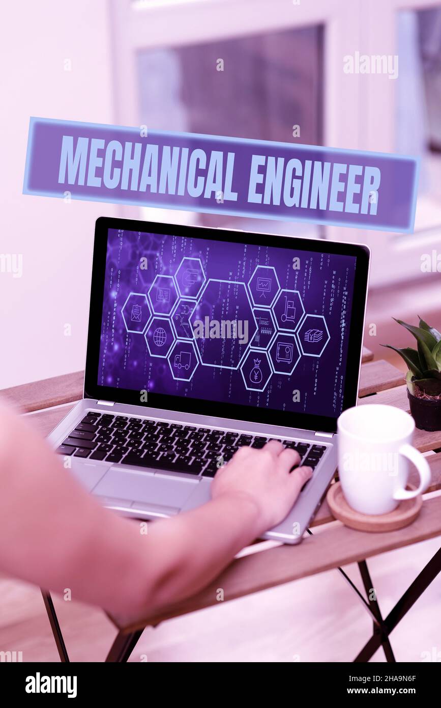 Writing displaying text Mechanical Engineer. Conceptual photo Applied ...