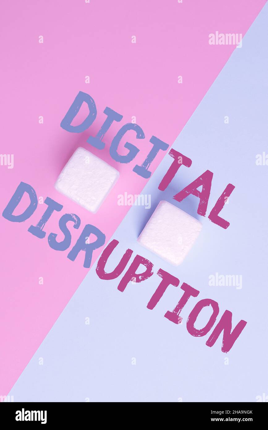 Inspiration showing sign Digital Disruption. Word Written on Changes ...