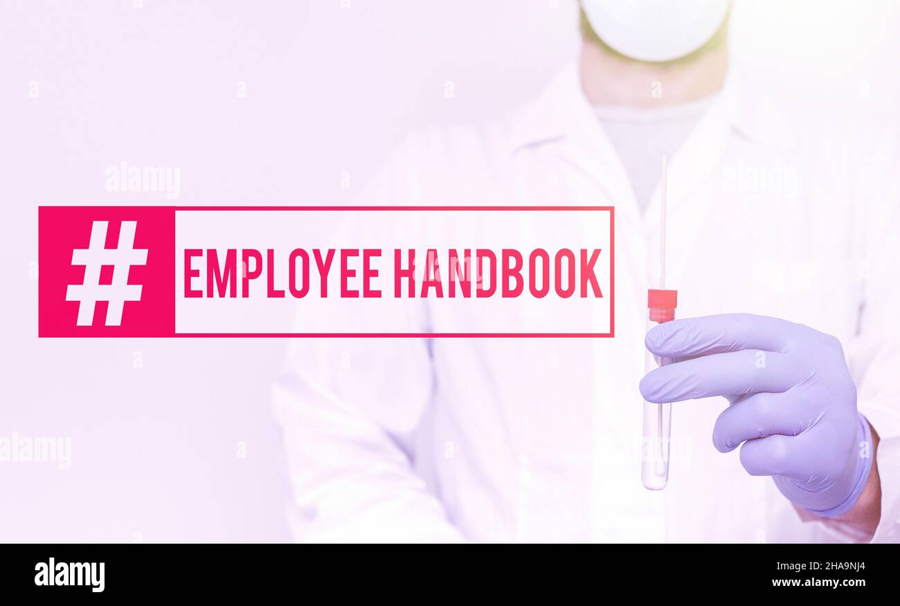 Text caption presenting Employee Handbook. Conceptual photo Document ... Text caption presenting Employee Handbook. Conceptual photo Document ...