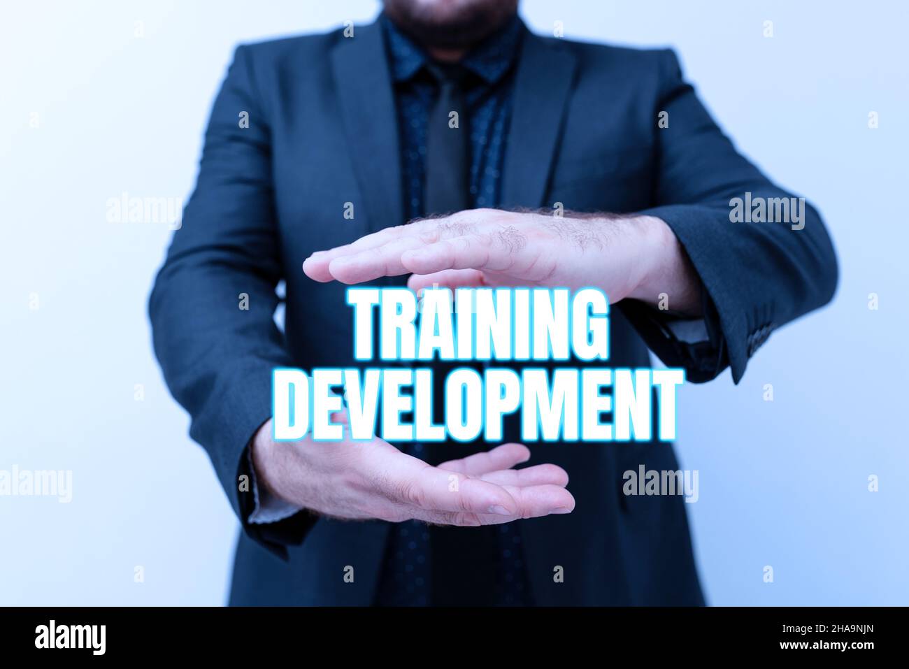 Hand writing sign Training Development. Word for Learn and Expand ...