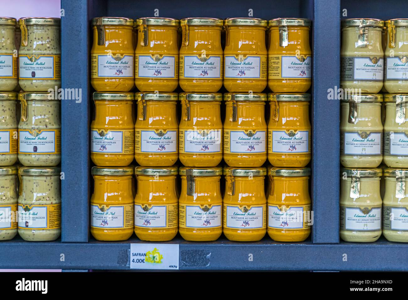 Saffron mustard of the Moutarderie (Mustard Factory) Edmond Fallot in ...