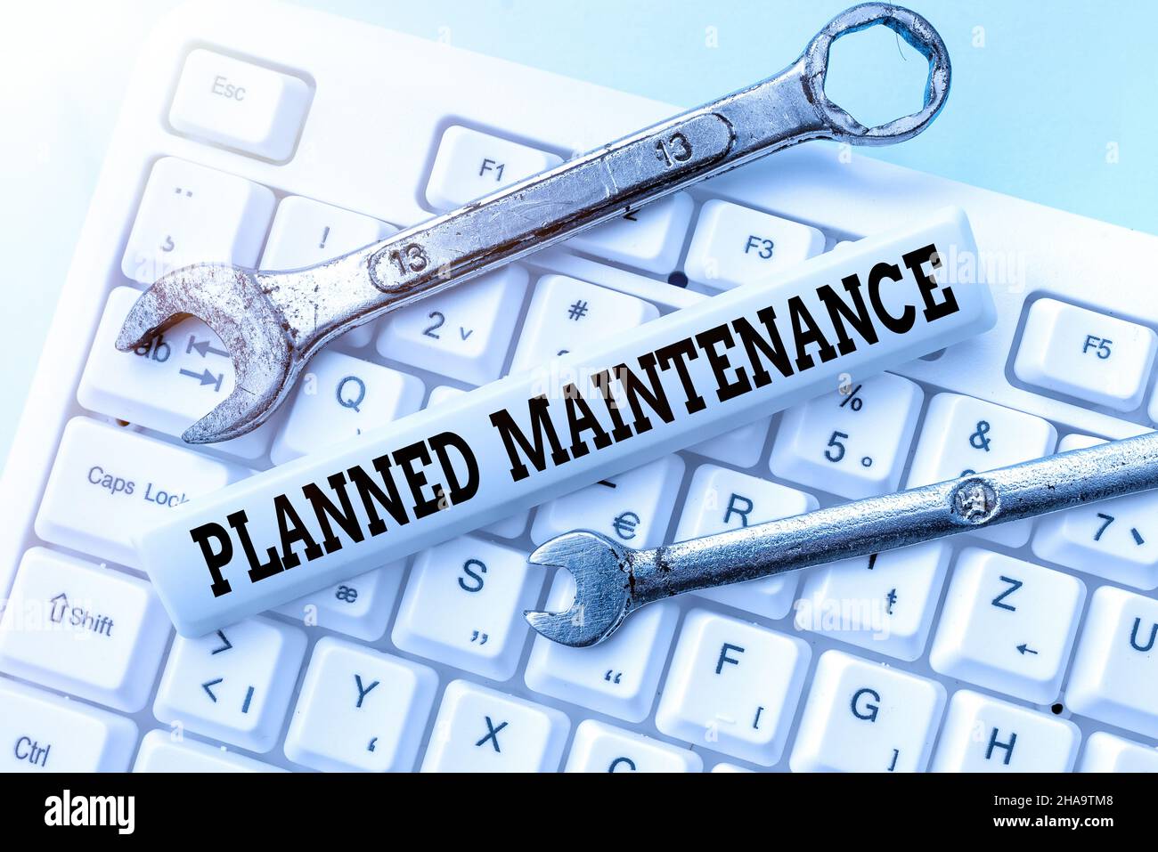 Text showing inspiration Planned Maintenance. Concept meaning Check ups ...
