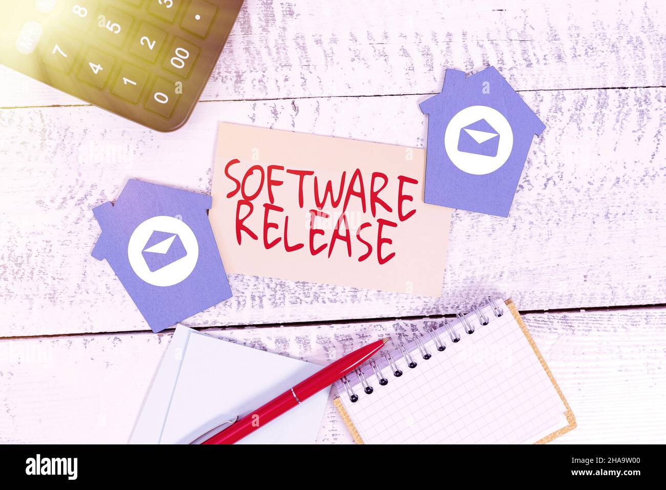 Text sign showing Software Release. Business concept sum of stages of ...