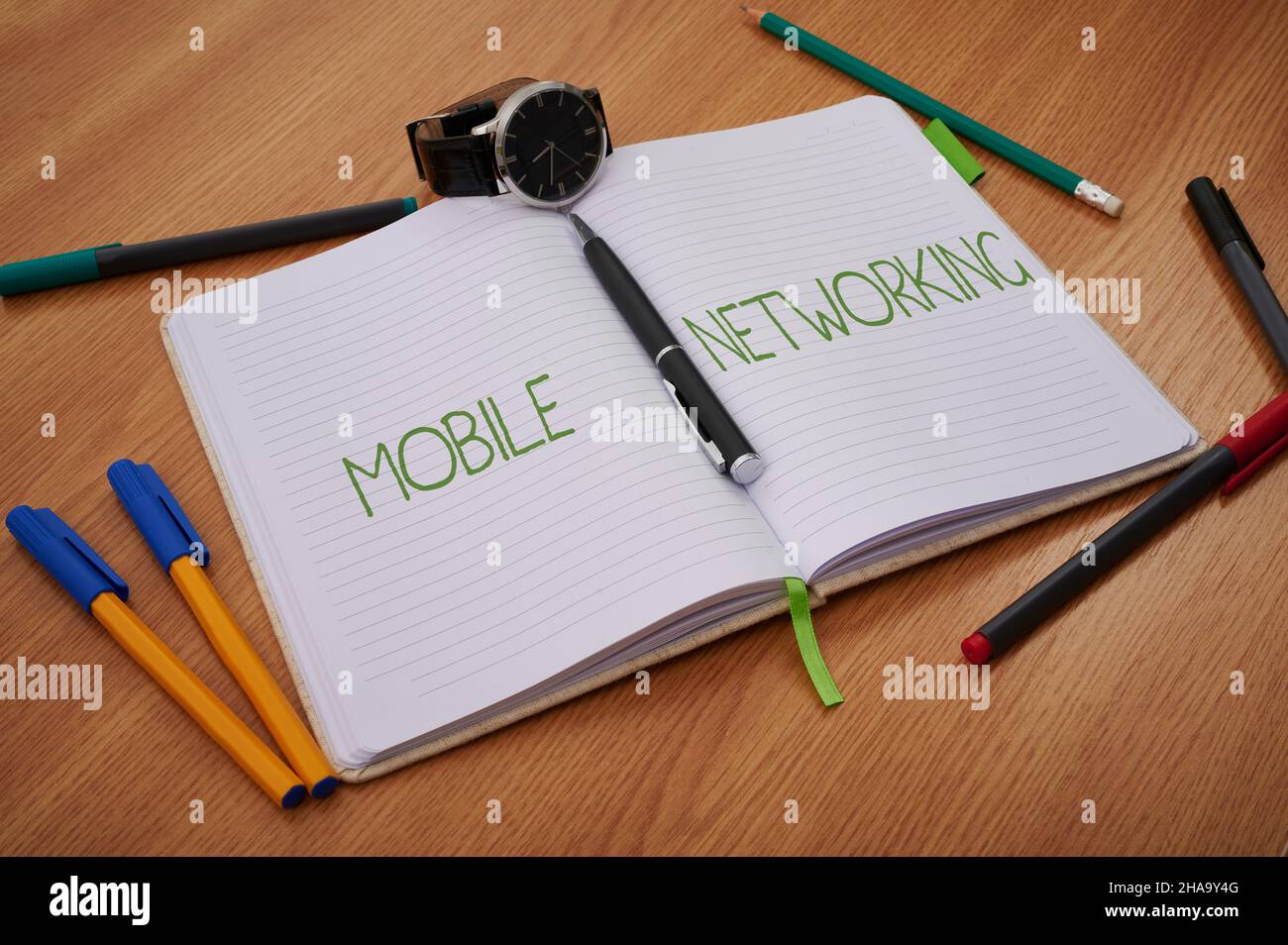 Text showing inspiration Mobile Networking. Business concept ...
