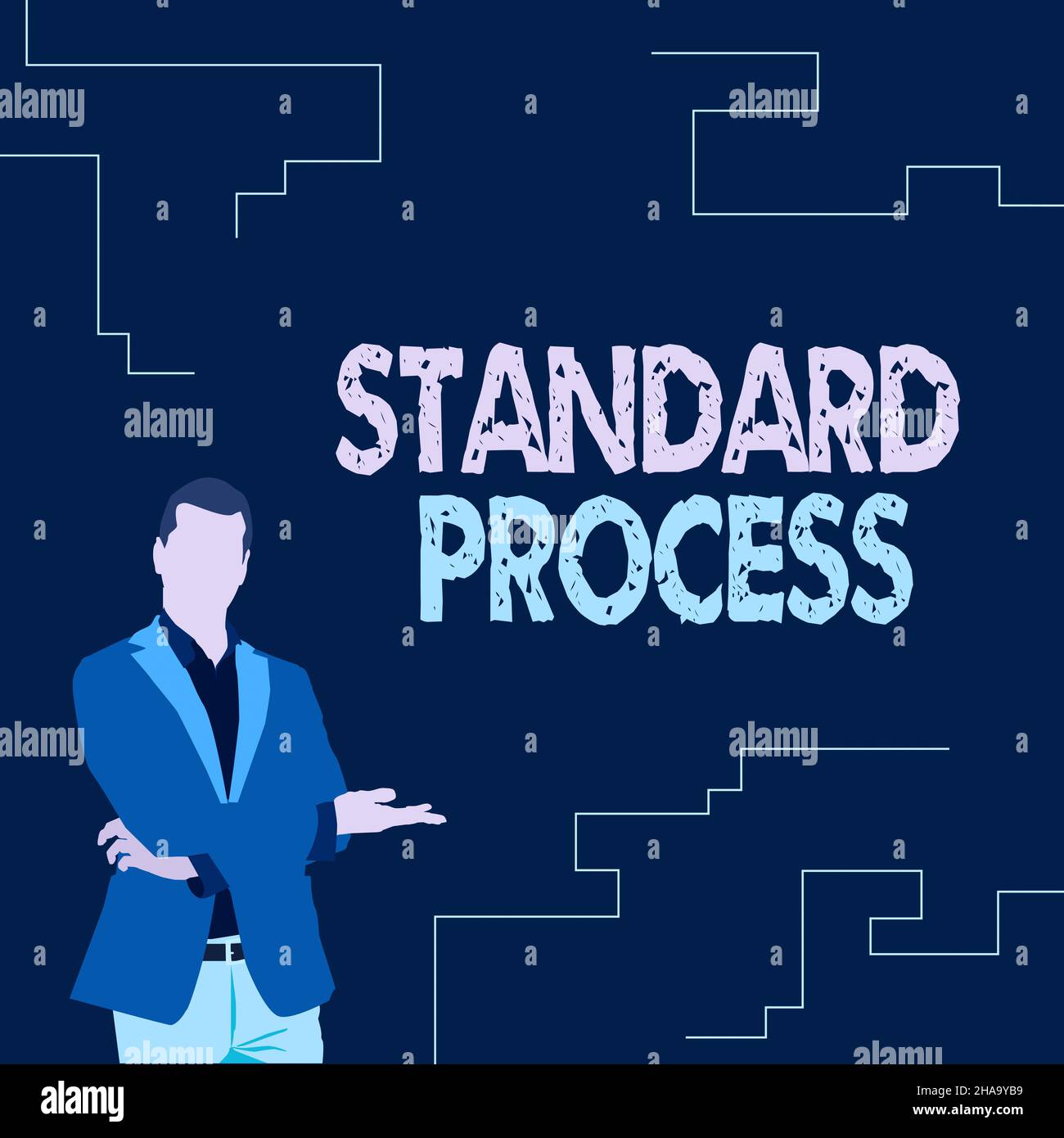 Text sign showing Standard Process. Word Written on rules made to be ...