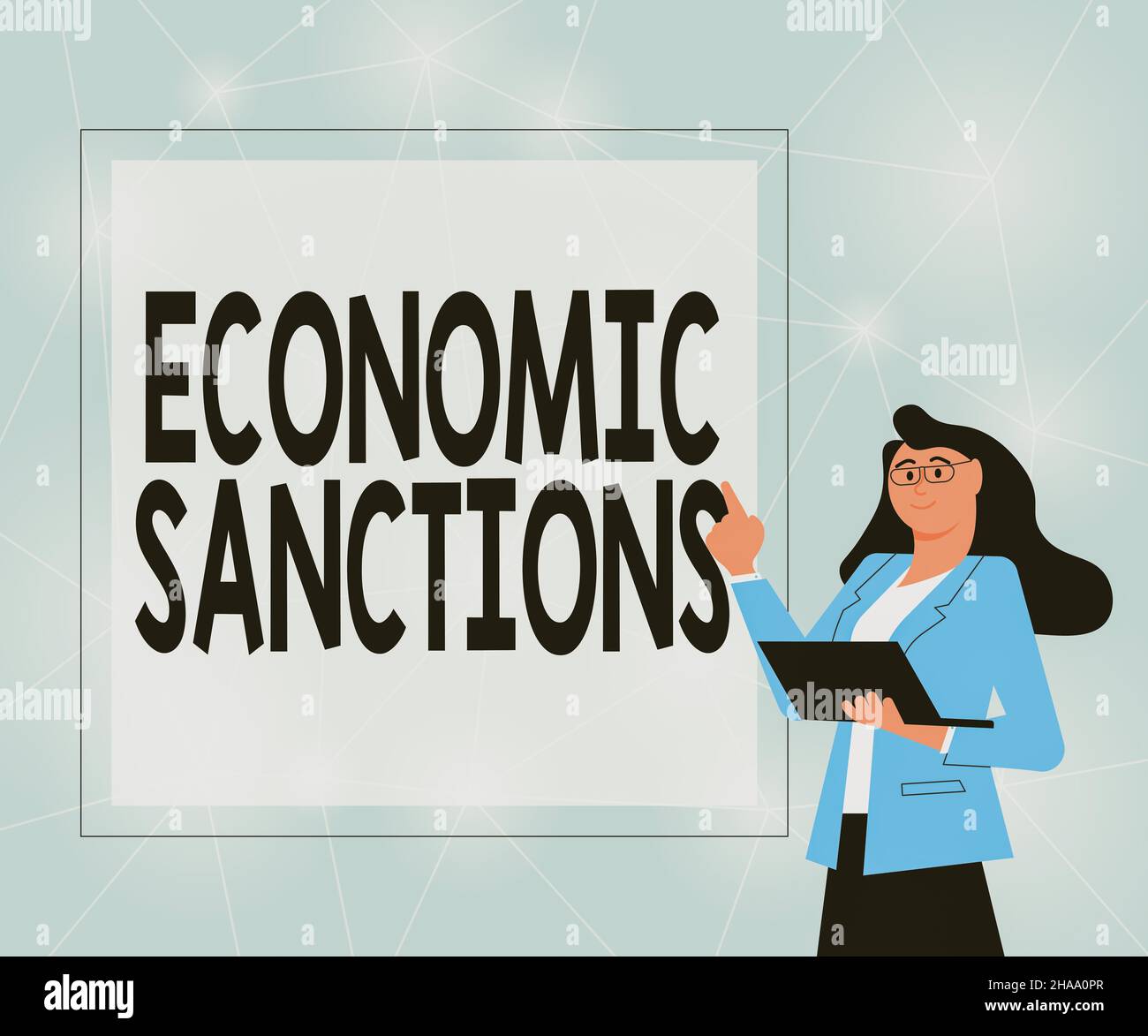 Conceptual display Economic Sanctions. Word for Penalty Punishment ...