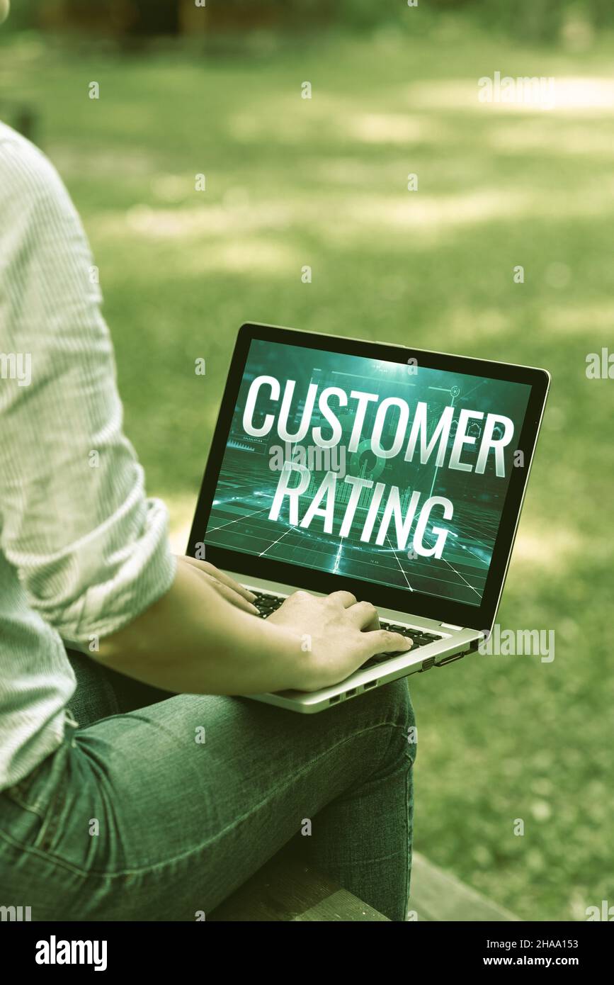 Text caption presenting Customer Rating. Business idea Each point of ... Text caption presenting Customer Rating. Business idea Each point of ...