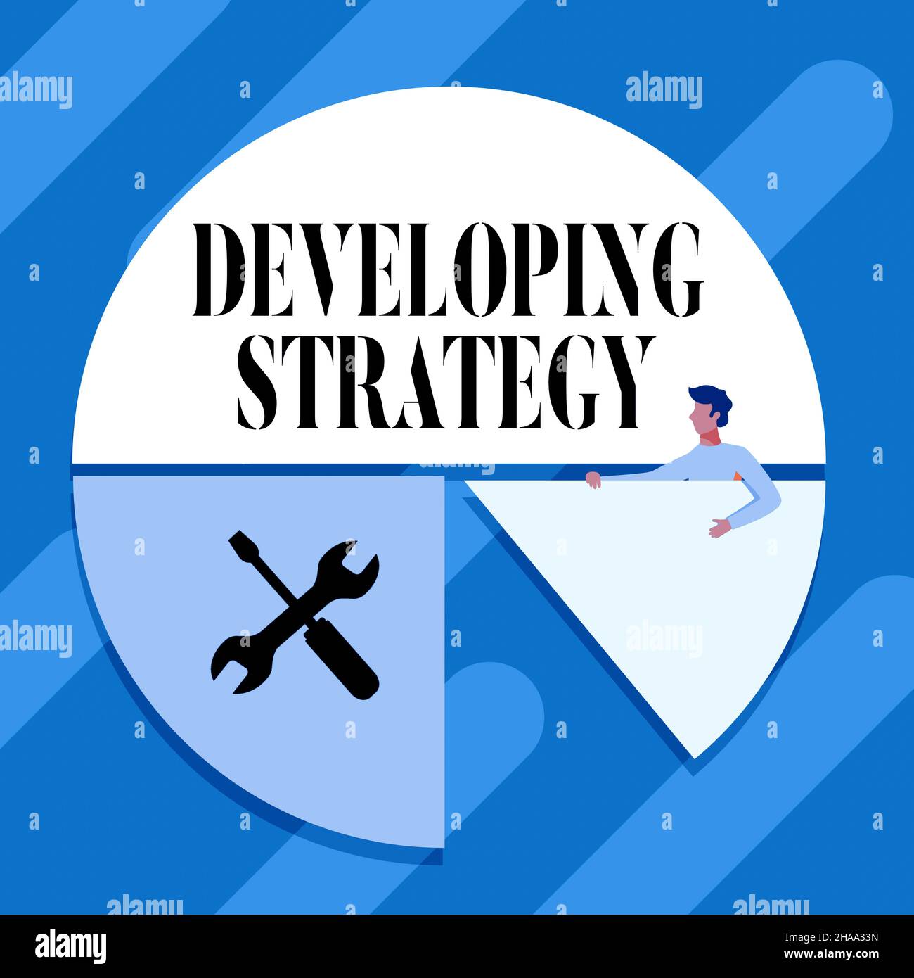 Sign displaying Developing Strategy. Business idea Organizations ...
