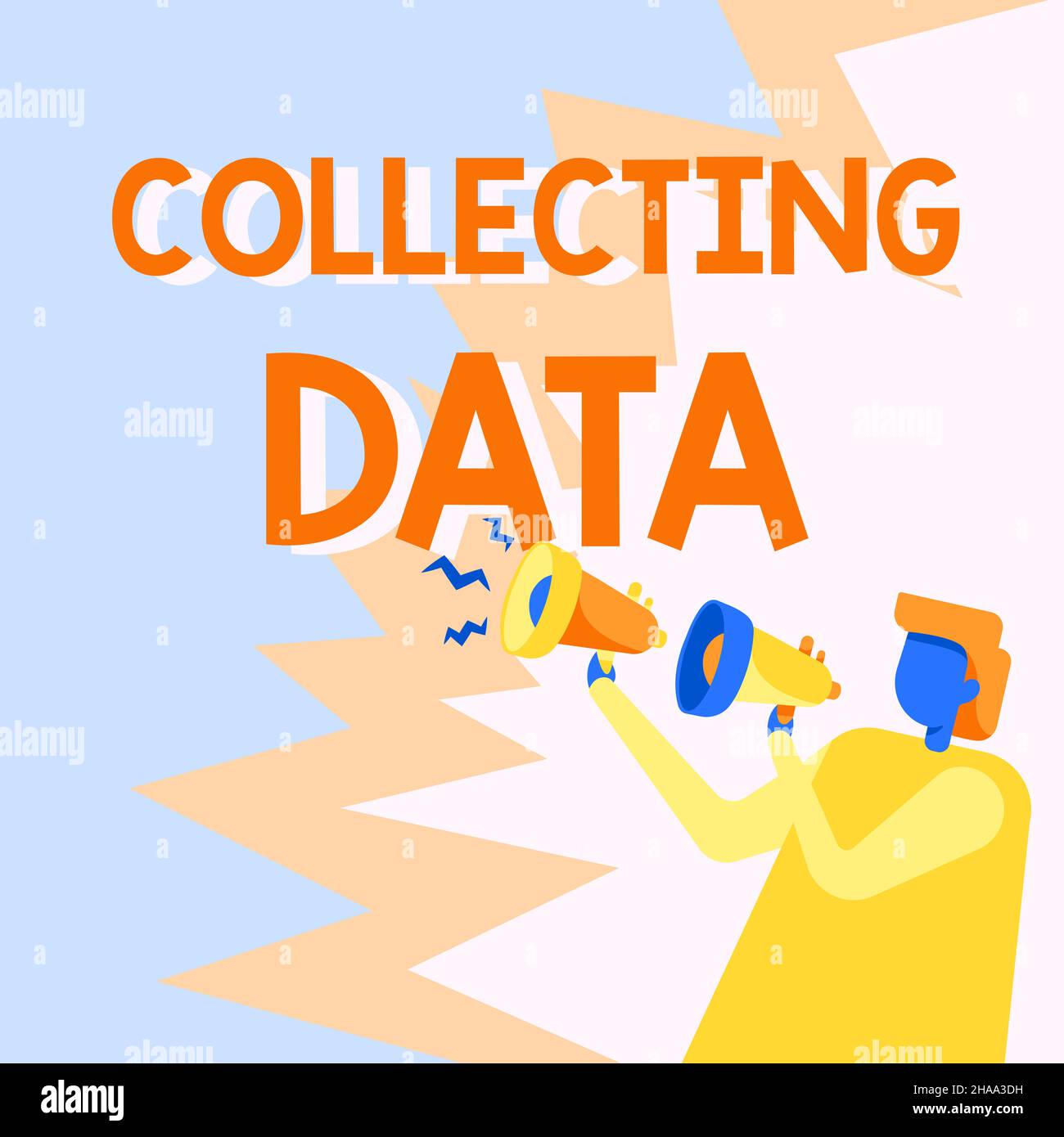 Conceptual display Collecting Data. Business approach Gathering and ...