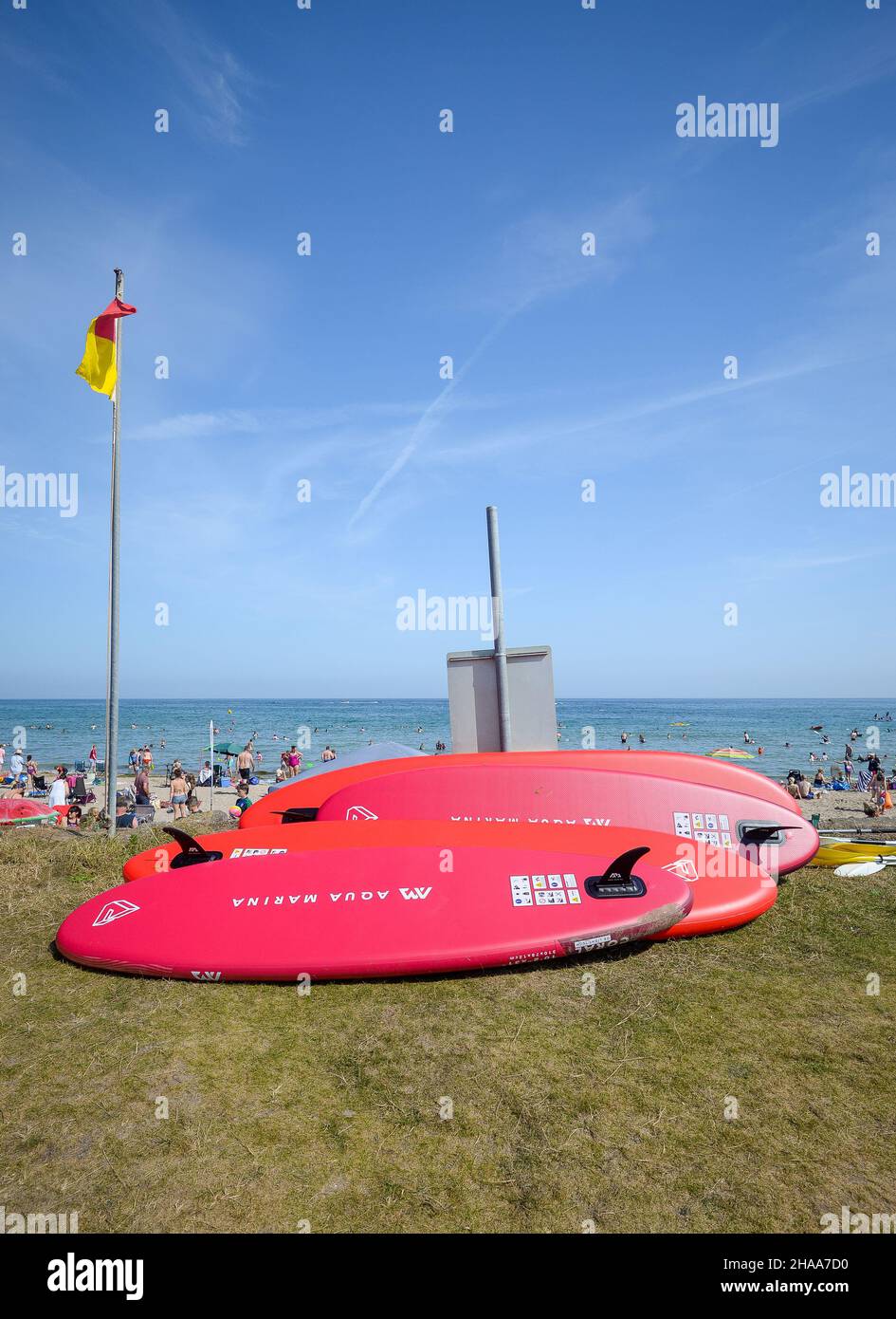 Stand Up Paddling SUP boards on grass by Clonea Strand, Waterford ...