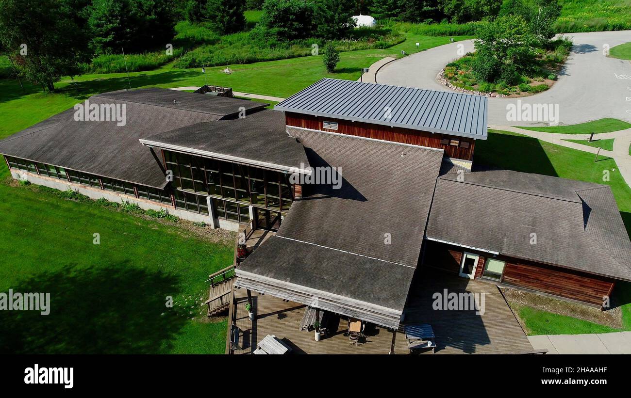 Aerial view of the Kickapoo Valley Reserve 8,600-acre public land and ...