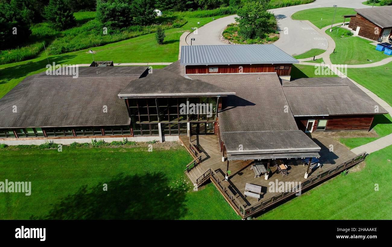 Aerial view of the Kickapoo Valley Reserve 8,600-acre public land and ...