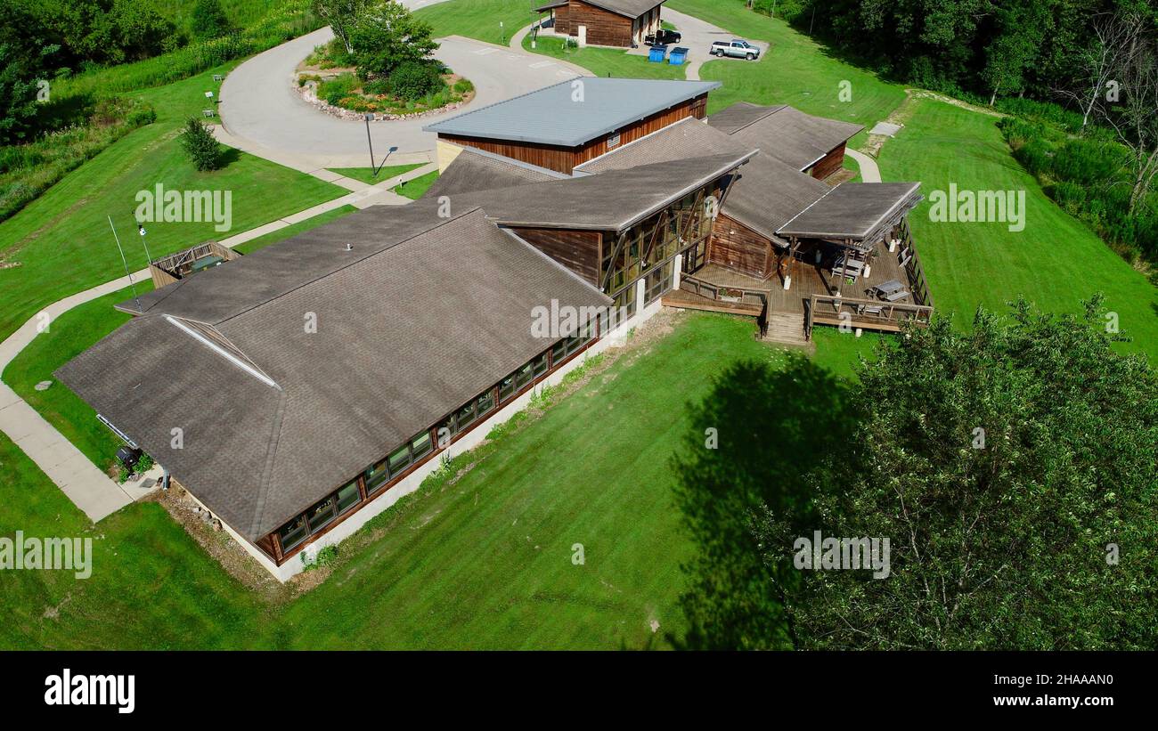 Aerial view of the Kickapoo Valley Reserve 8,600-acre public land and ...