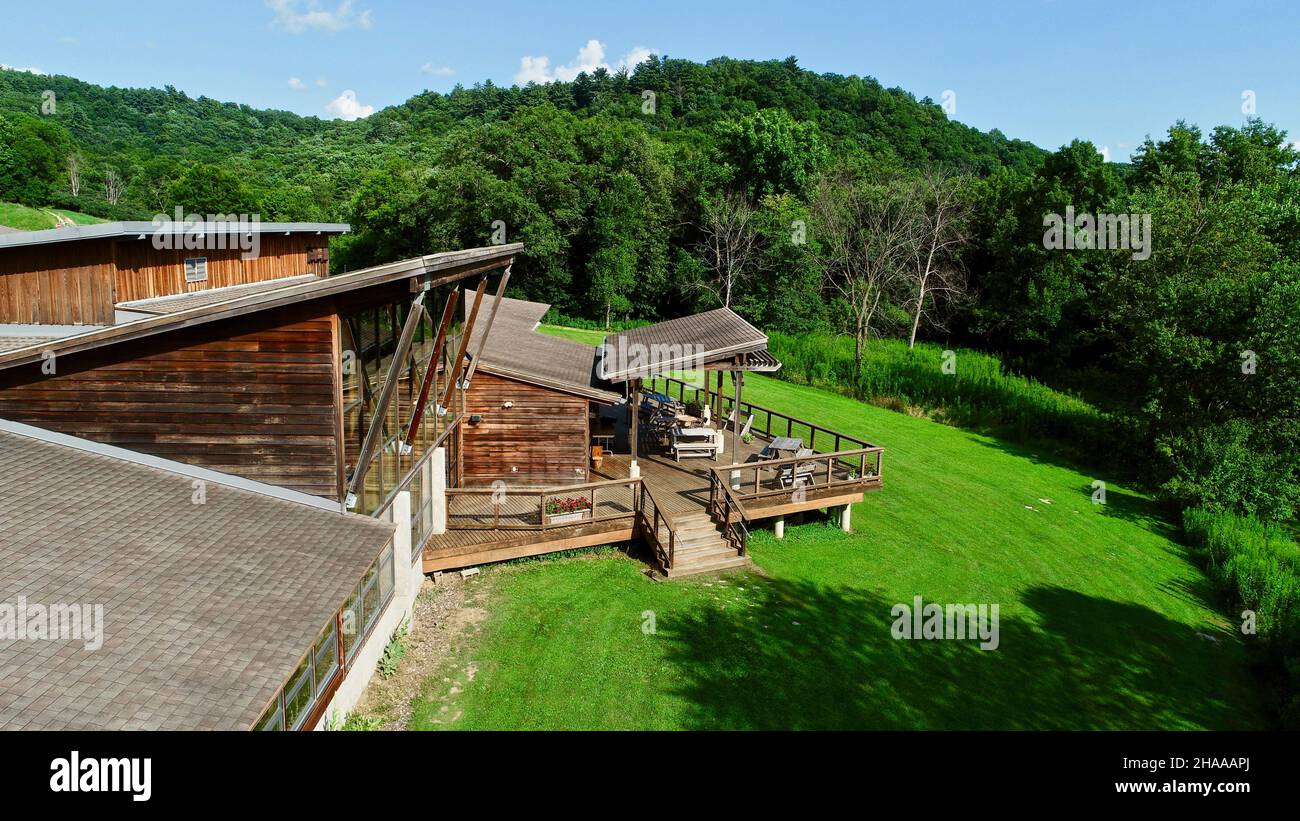 Aerial view of the Kickapoo Valley Reserve 8,600-acre public land and ...