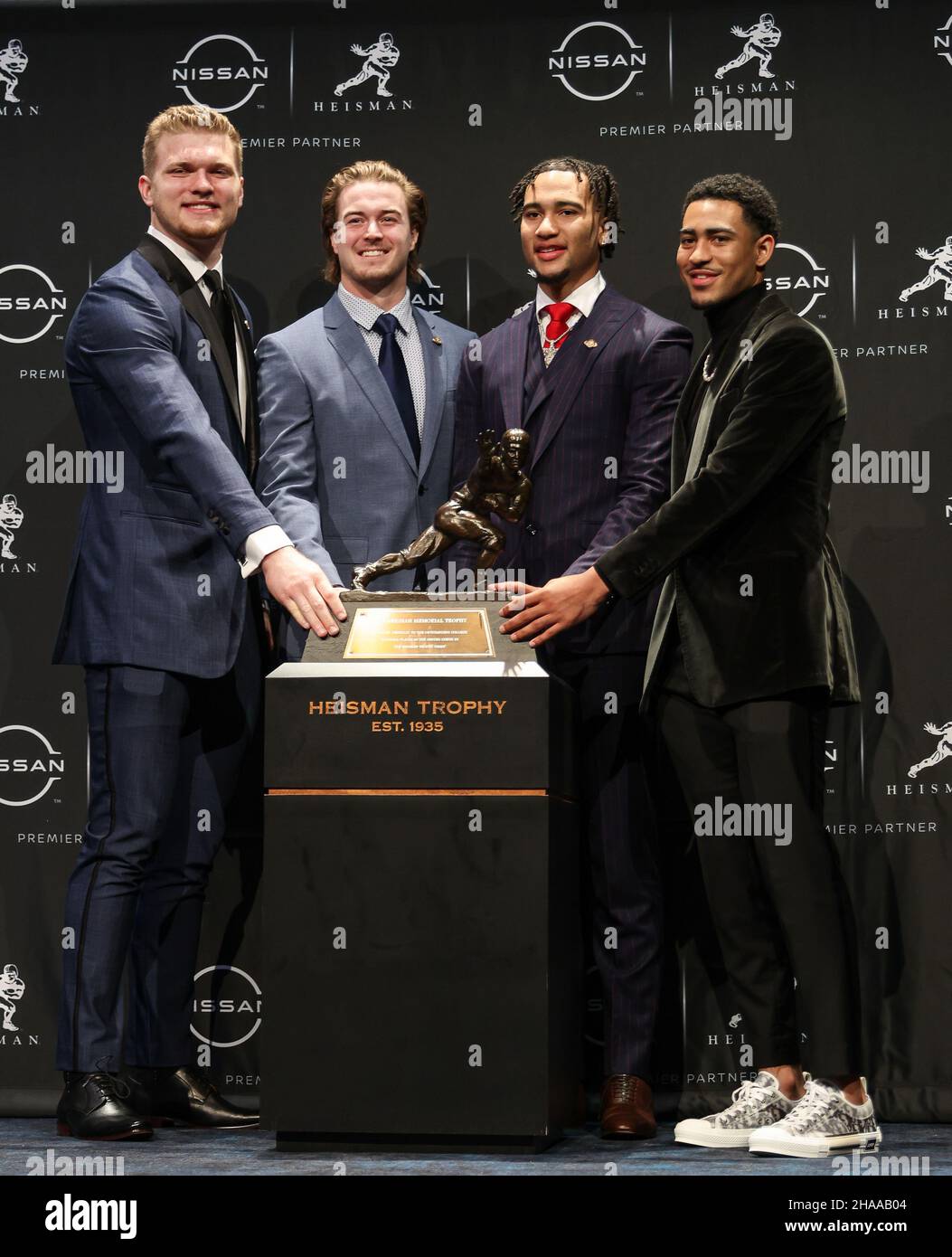 December 11, 2021, New York City, New York, USA: Heisman Trophy ...