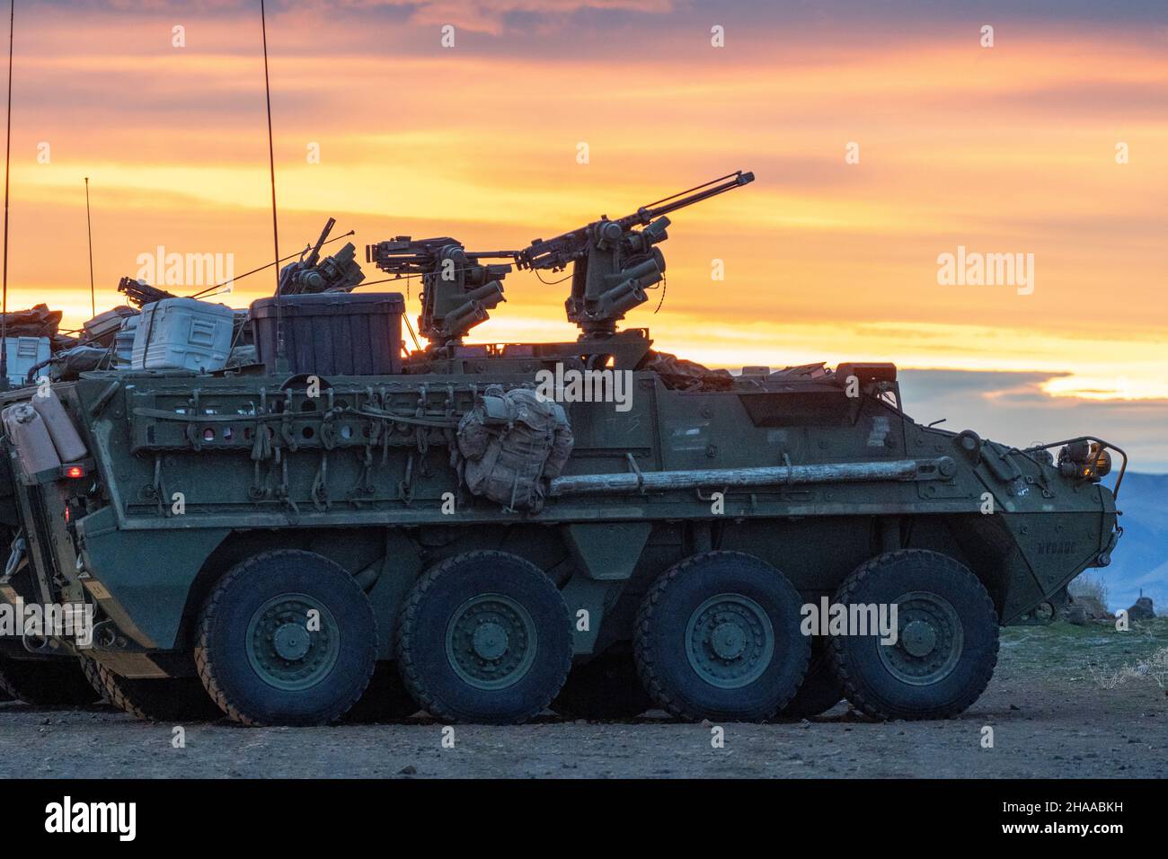 A Stryker assigned to 2nd Stryker Brigade Combat Team, 7th Infantry ...