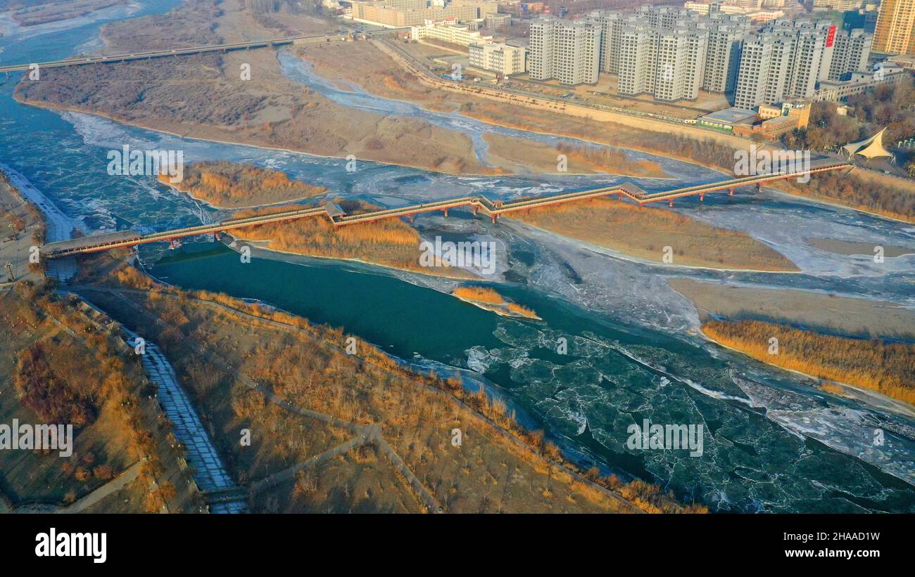 BAZHOU, CHINA - DECEMBER 11, 2021 - An aerial photo taken on Dec. 11 ...