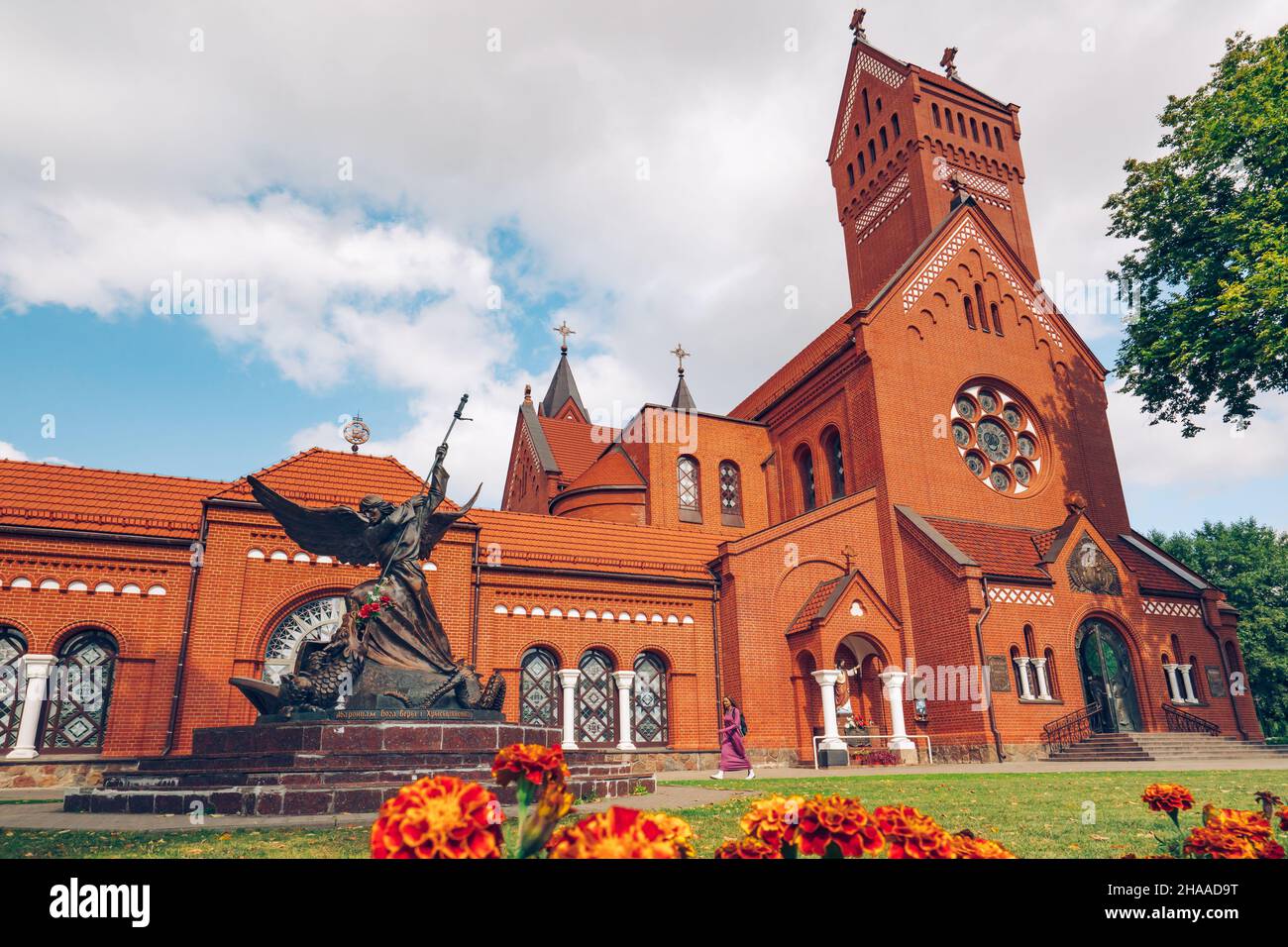 Minsk, Belarus - August 27, 2021 Church of St.Simeon and St.Helena ...