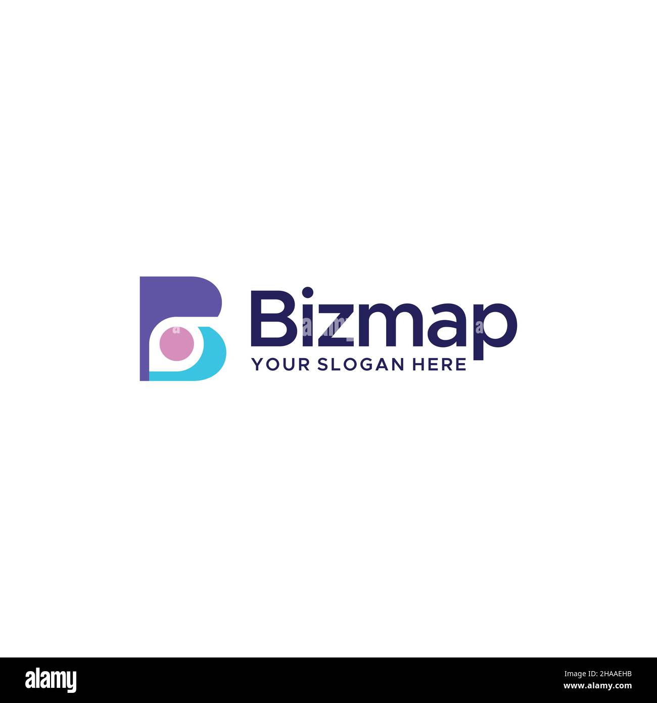modern lettermark initial B Bizmap logo design Stock Vector Image & Art ...