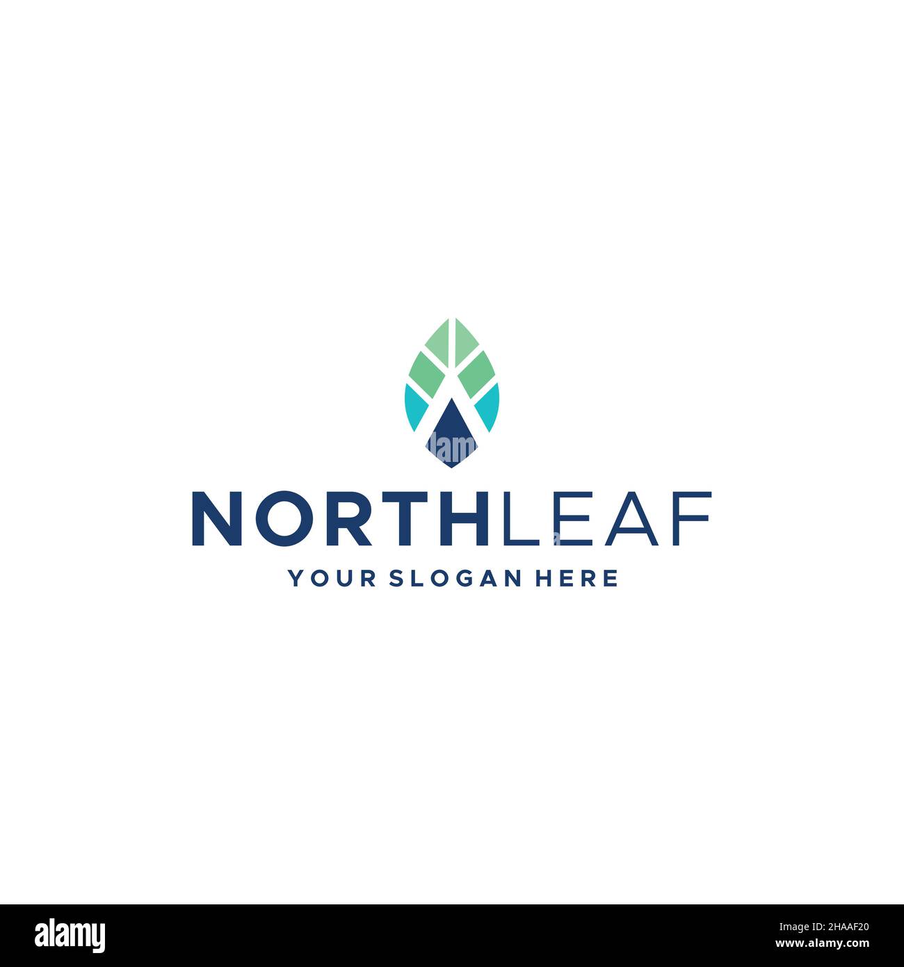 Modern colorful NORTH LEAF leaves logo design Stock Vector Image & Art ...