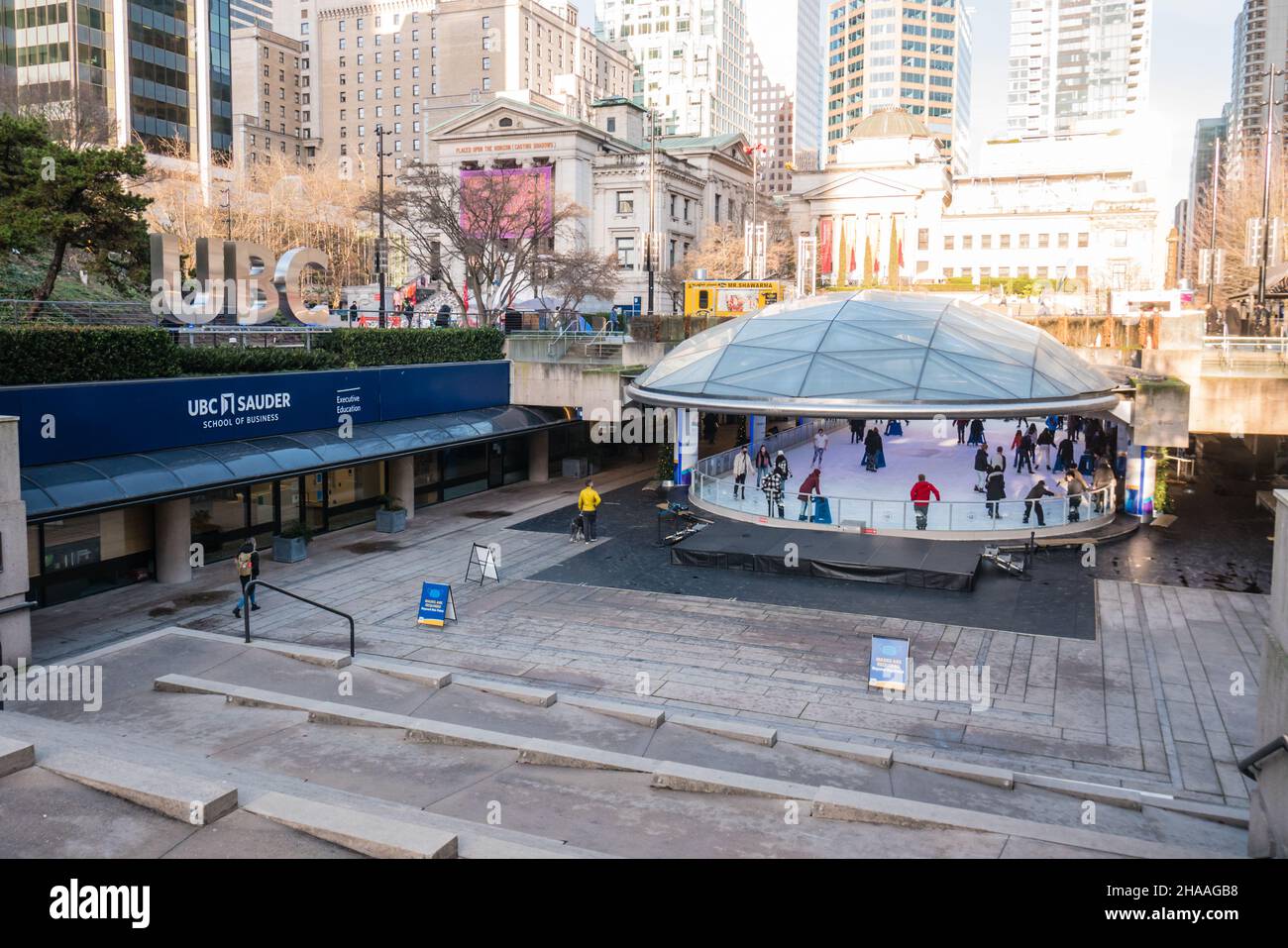 Robson Square Ice Rink is a free ice skating rink located in downtown ...