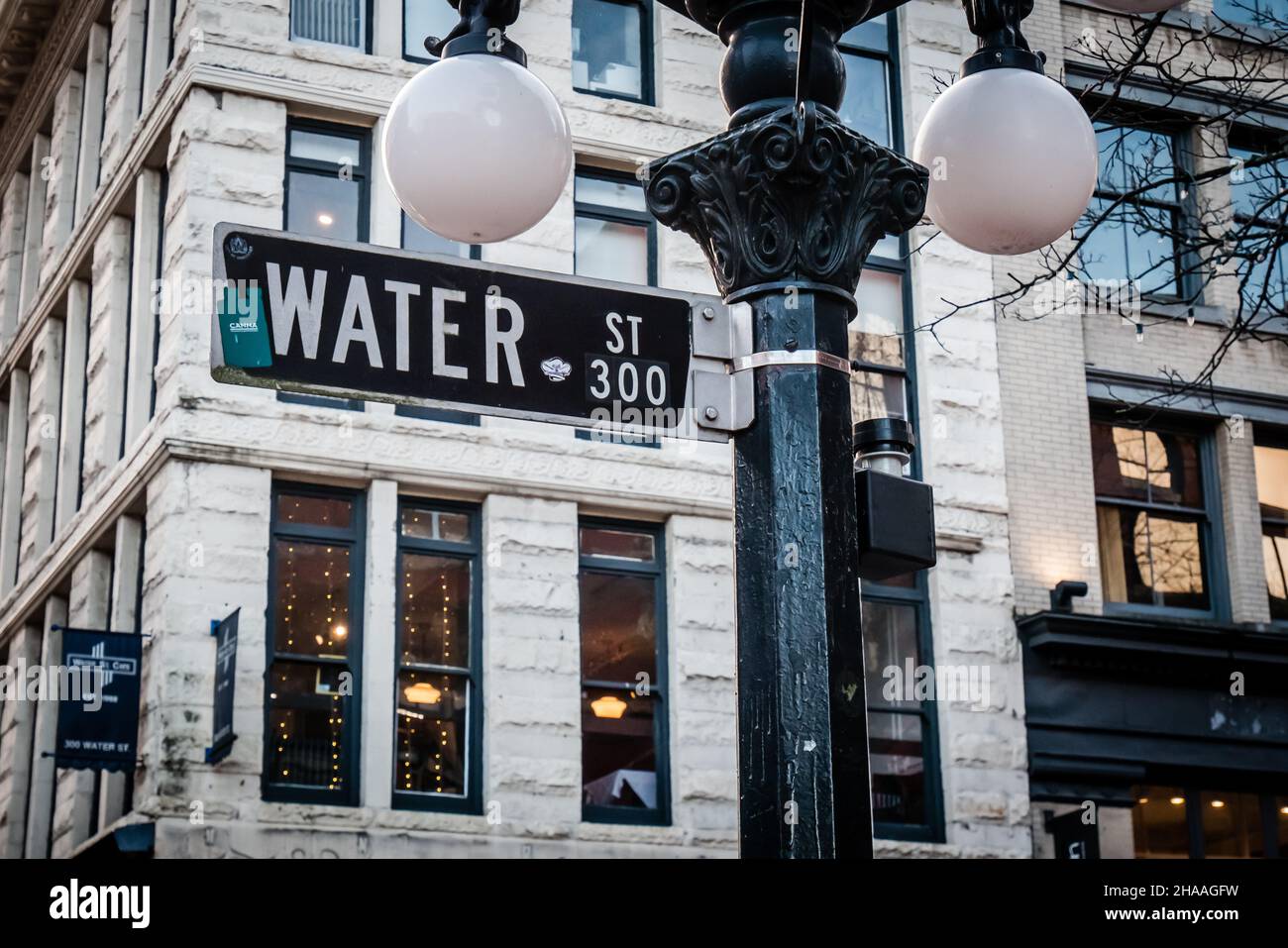 water street sign in vancouver Stock Photo - Alamy