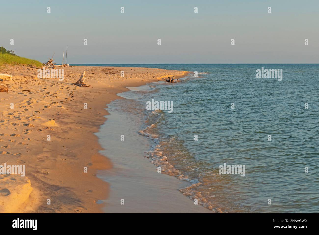 Quiet Evening on the Great Lakes on Lake Michigan near Montague ...