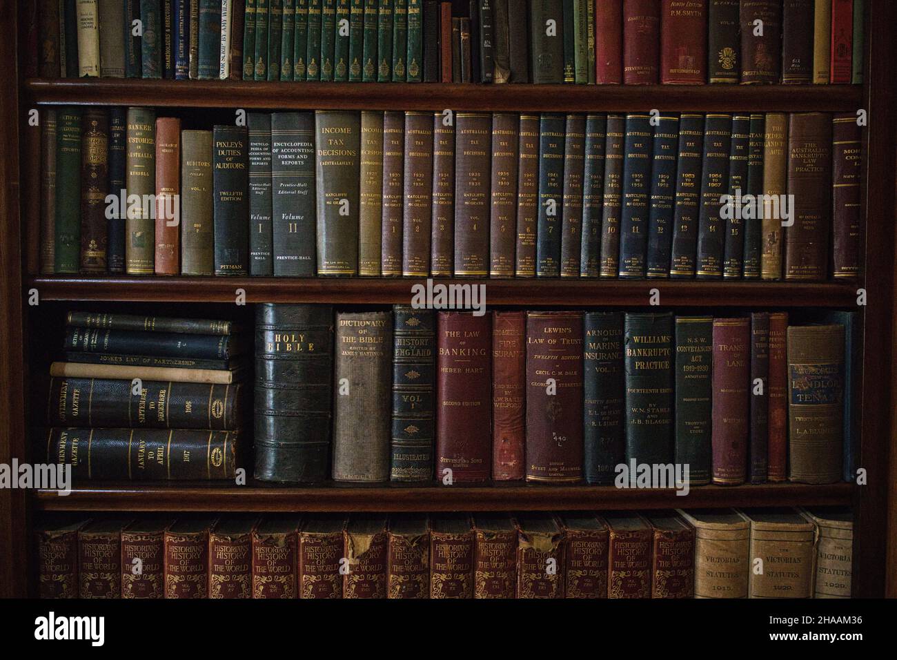 Old Books in a Bookshelf Stock Photo - Alamy